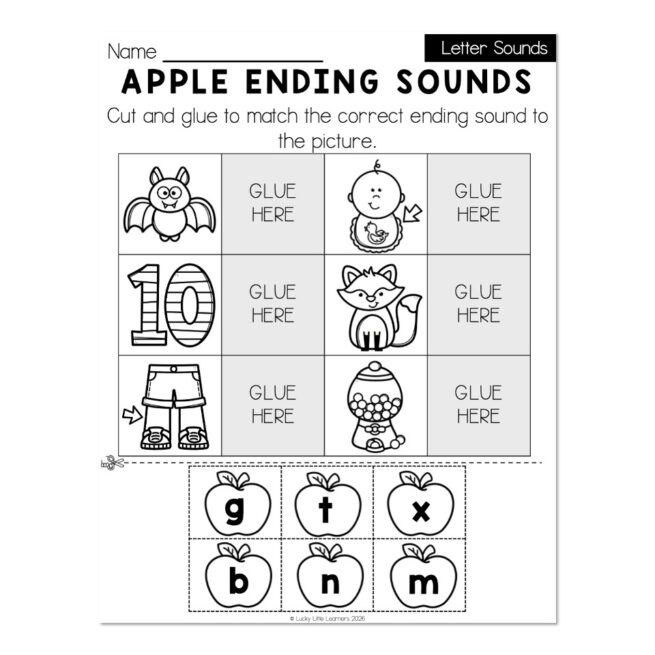 Kindergarten Monthly Worksheets - September Word Reading - Letter ...