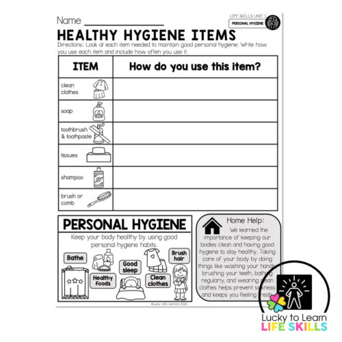 Lucky to Learn Life Skills - Unit 1 Personal Responsibility and Hygiene ...