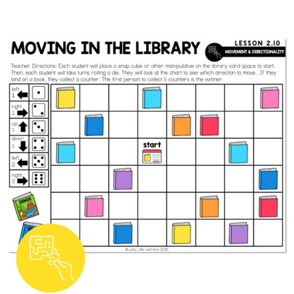 Lucky to Learn Math - Kindergarten - Lesson 2.10 - Moving Objects to ...