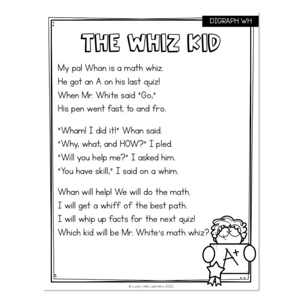 Lucky to Learn Phonics - Digraphs WH - 1st Grade Phonics Poem - The ...