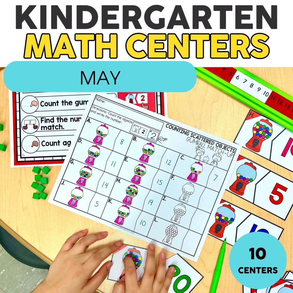 May Math Centers & Activities for Kindergarten - Lucky Little Learners