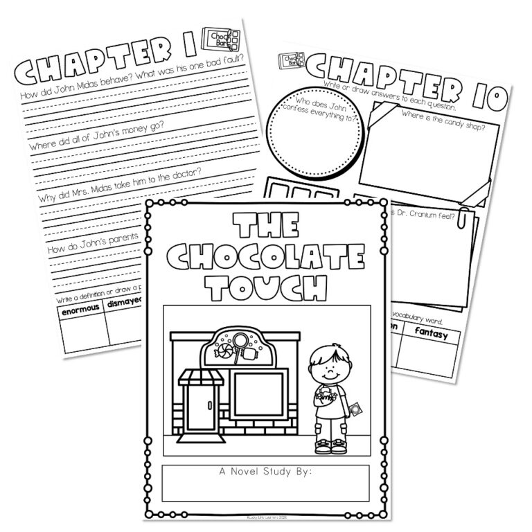 Novel Studies - The Chocolate Touch - Lucky Little Learners