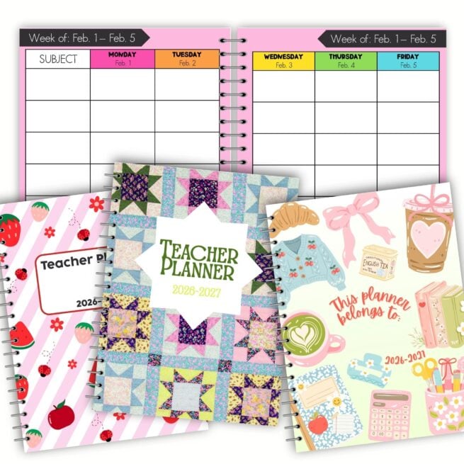Teacher Planner - Version 2 - Days Across The Top - Lucky Little Learners