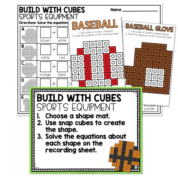 Basketball Transformation - Math Center - Build with Cubes - Sports ...