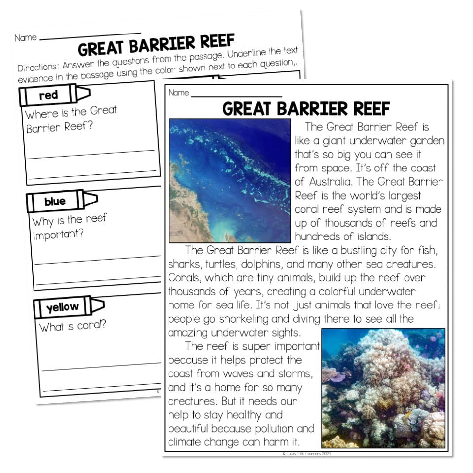 Country Study - Australia - Reading Passage and Questions - Great ...