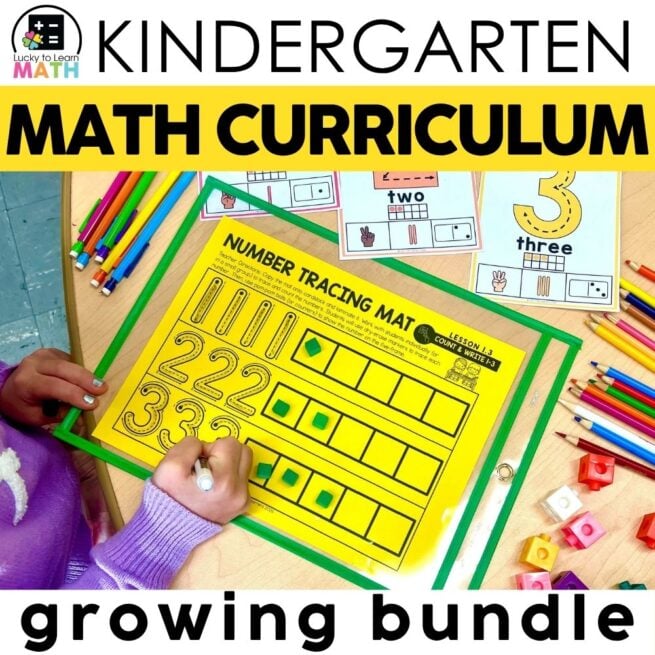 Lucky to Learn Math Kindergarten - Growing Bundle - Lucky Little Learners