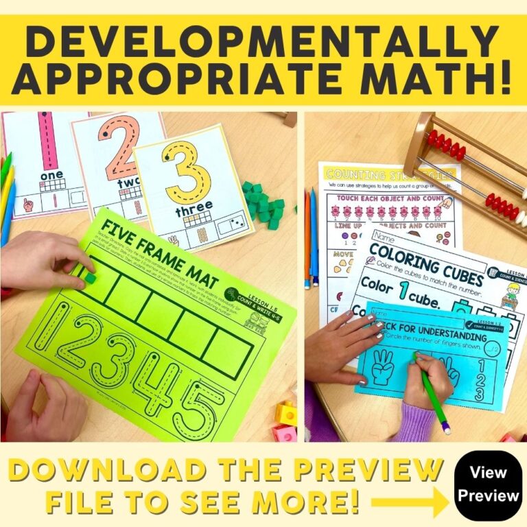 Lucky to Learn Math Kindergarten - Growing Bundle - Lucky Little Learners