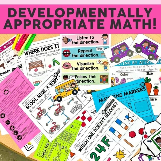 Lucky to Learn Math Kindergarten - Unit 2 Sorting, Objects, and ...