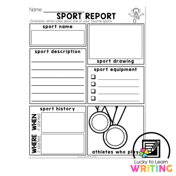 Lucky to Learn Writing - Unit 3 Informational - Week 1 - Sport Report ...