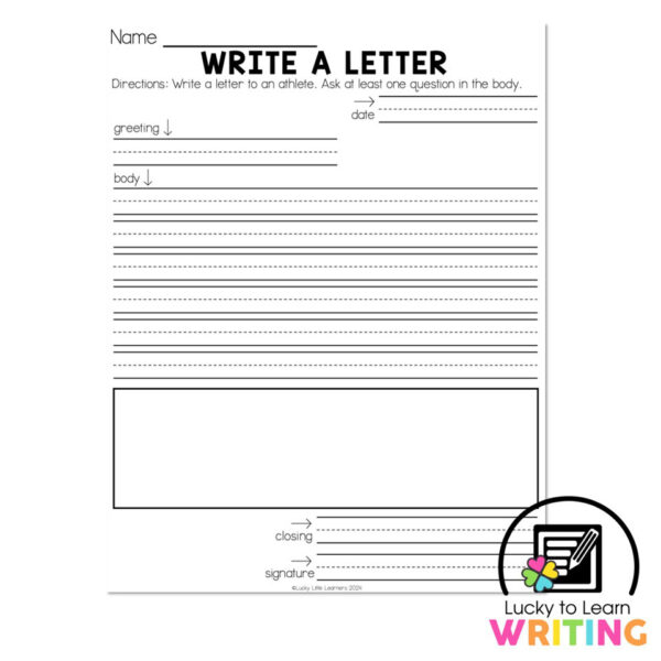 Lucky to Learn Writing - Unit 3 Informational - Week 1 - Write a Letter ...