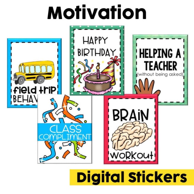 Brag Tags Motivation - Digital Stickers - Lucky Little Learners
