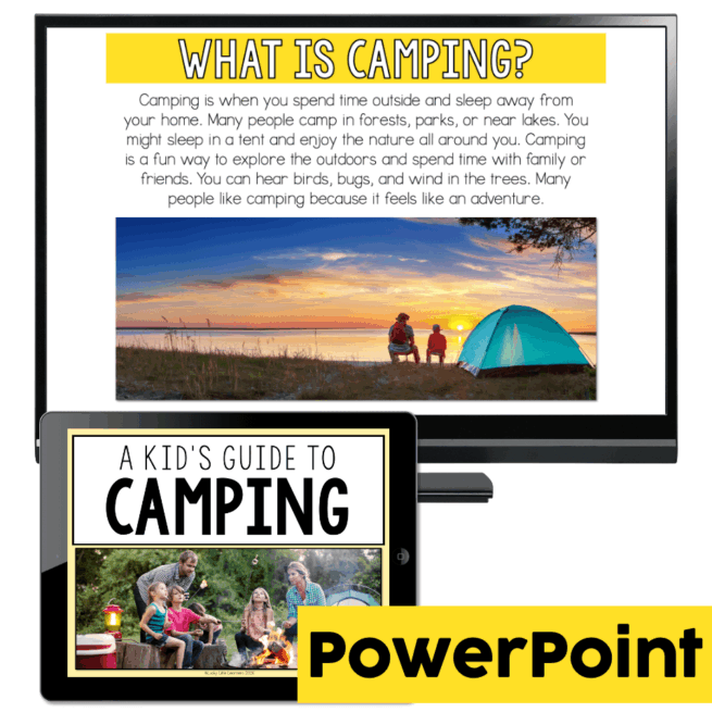 Camp Read a Lot - Teaching Slides - A Kid's Guide to Camping - Power ...