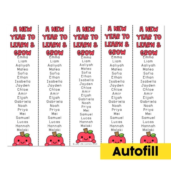 Class Bookmarks - Back to School Editable - Lucky Little Learners