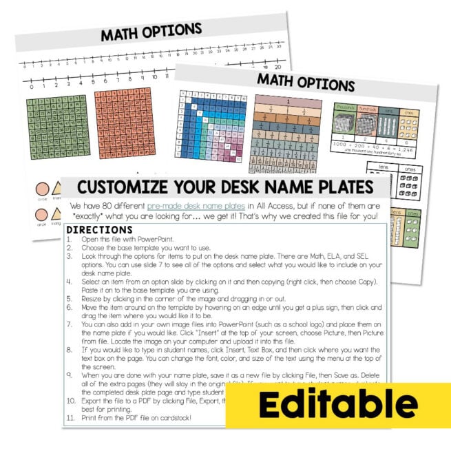 Customize Your Own Muted Tones Desk Name Plate - Editable - Lucky ...