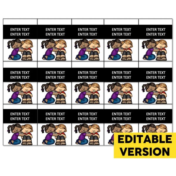 Editable - Brag Tags - Character Traits - Caring - Version 2 - Lucky ...