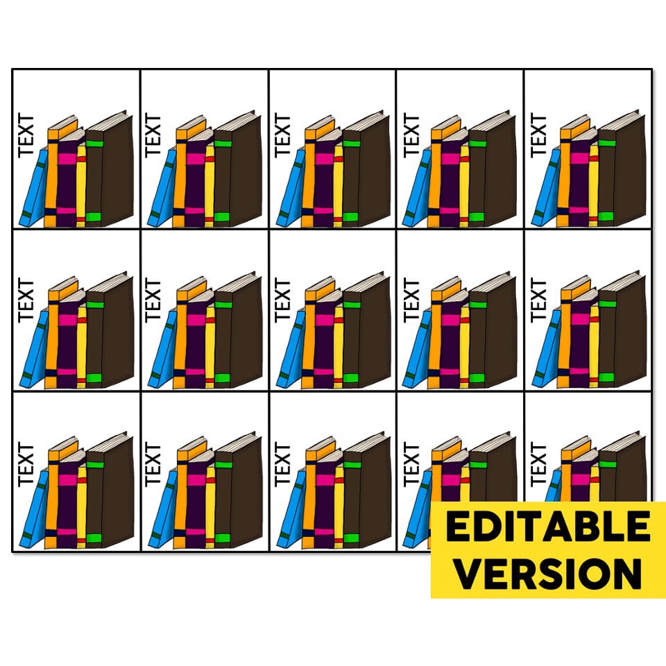 Editable - Brag Tags - Set 1 - Book Worm - Version 2 - Lucky Little ...