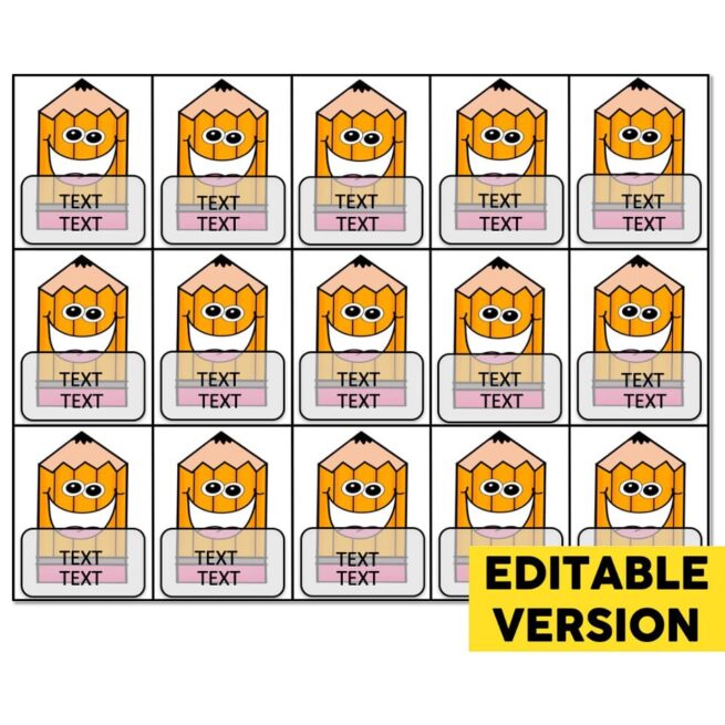 Editable - Brag Tags - Set 1 - Hard Worker - Version 2 - Lucky Little ...