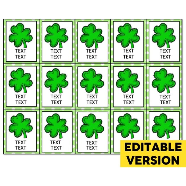 Editable - Brag Tags - Set 1 - March Homework - Version 1 - Lucky ...