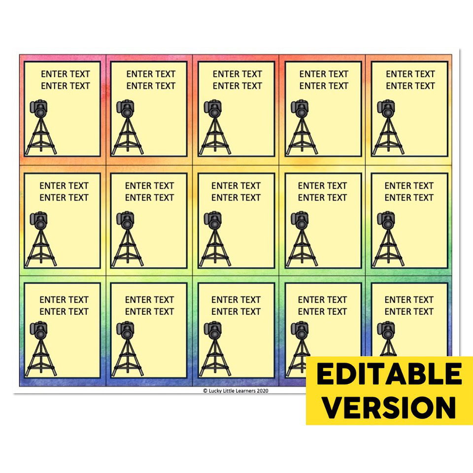 Editable - Brag Tags - Set 2 - Fab Focus - Lucky Little Learners