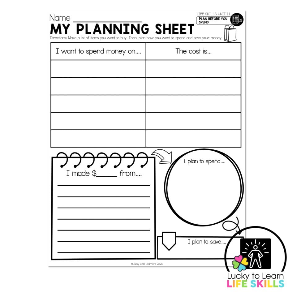 Lucky to Learn Life Skills - Unit 11 Money and Consumer Skills - Plan ...