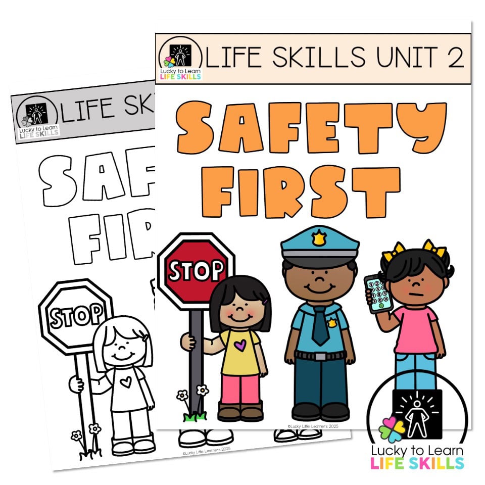 Lucky to Learn Life Skills - Unit 2 Safety First - Binder Cover - Lucky ...