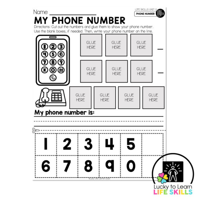 Lucky to Learn Life Skills - Unit 3 Identity & Information - Phone ...