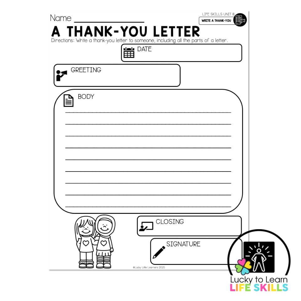 Lucky to Learn Life Skills - Unit 8 Communication and Kindness - Write ...