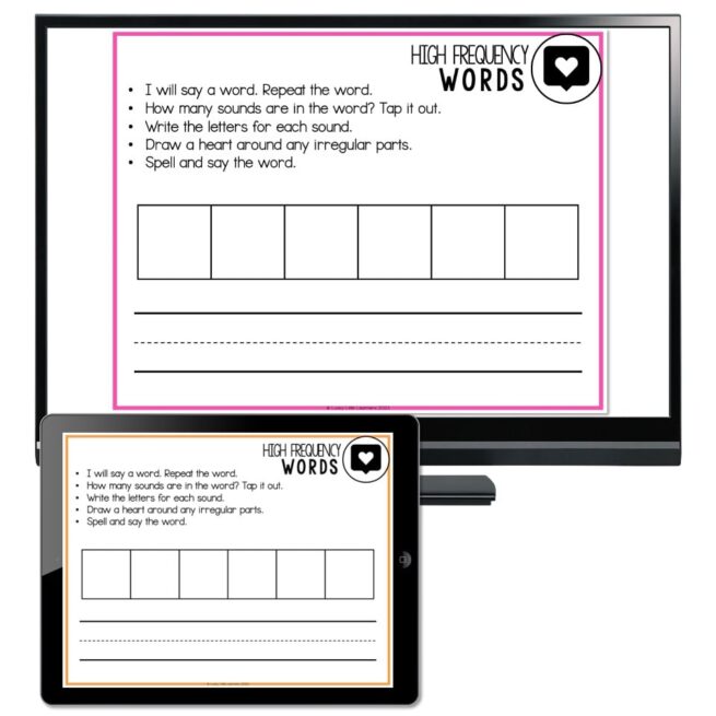 Lucky to Learn Phonics - Heart Words High Frequency Words Slides ...