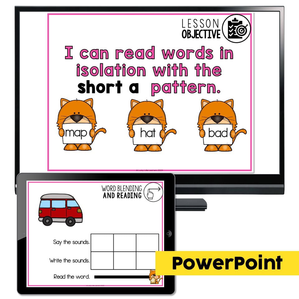 Lucky to Learn Phonics - Short A - Teaching Slides Level 1 - PowerPoint ...