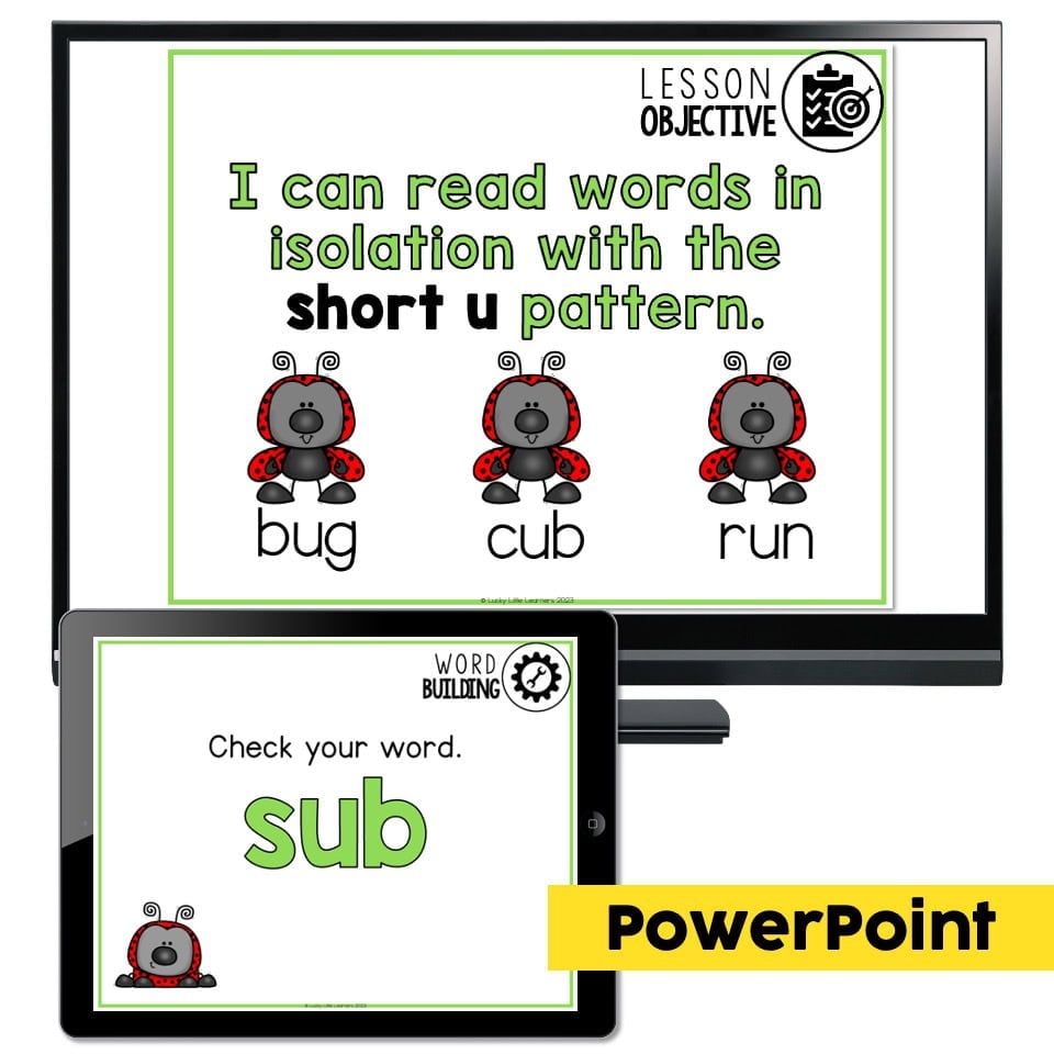Lucky to Learn Phonics - Short U - Teaching Slides Level 1 - PowerPoint ...