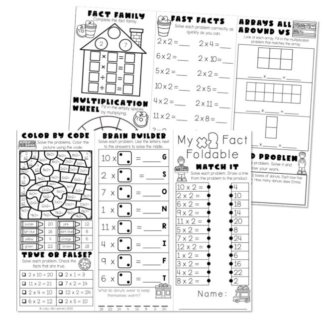 Multiplication Fact Fluency Brochure - Fact Foldable - Multiply 2 ...