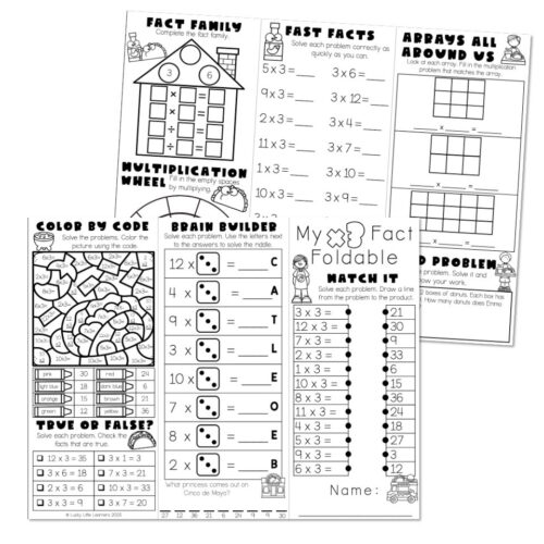 Multiplication Fact Fluency Brochure - Fact Foldable - Multiply 3 ...