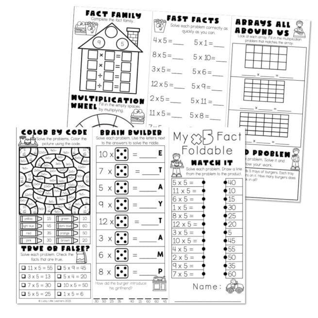 Multiplication Fact Fluency Brochure - Fact Foldable - Multiply 5 ...
