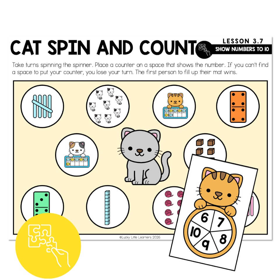 Lucky to Learn Math - Kindergarten - Lesson 3.7 - Show Numbers 6 to 10 ...